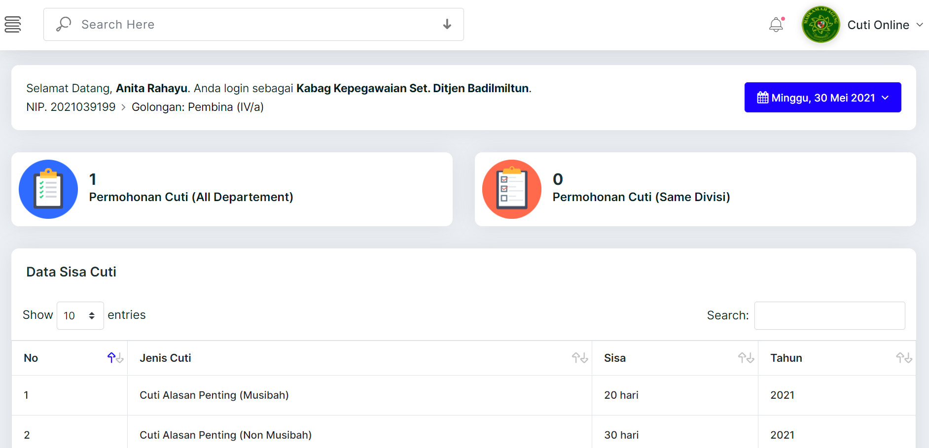 Aplikasi E-Cuti Pegawai Dengan Framework Codeigniter (PHP dan MySQL)
