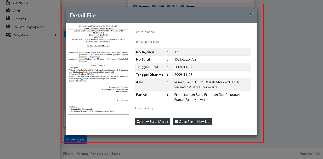 Full Source Code Sistem Informasi Pengarsipan Surat ( SIPAS21 ) dengan ...