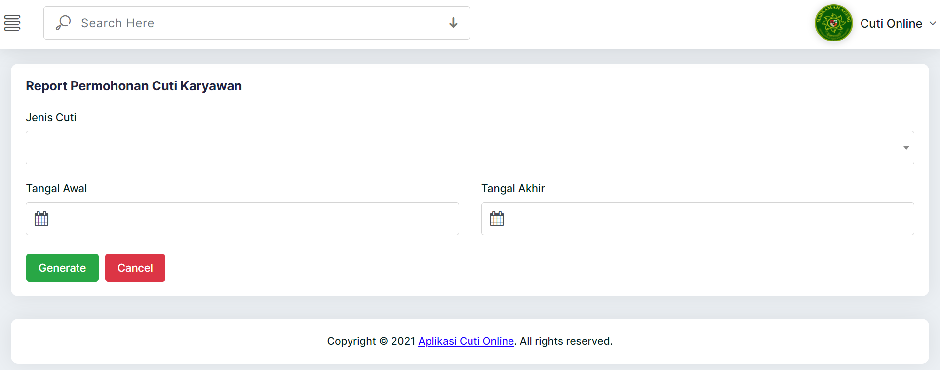 Aplikasi E Cuti Pegawai Dengan Framework Codeigniter Php Dan Mysql